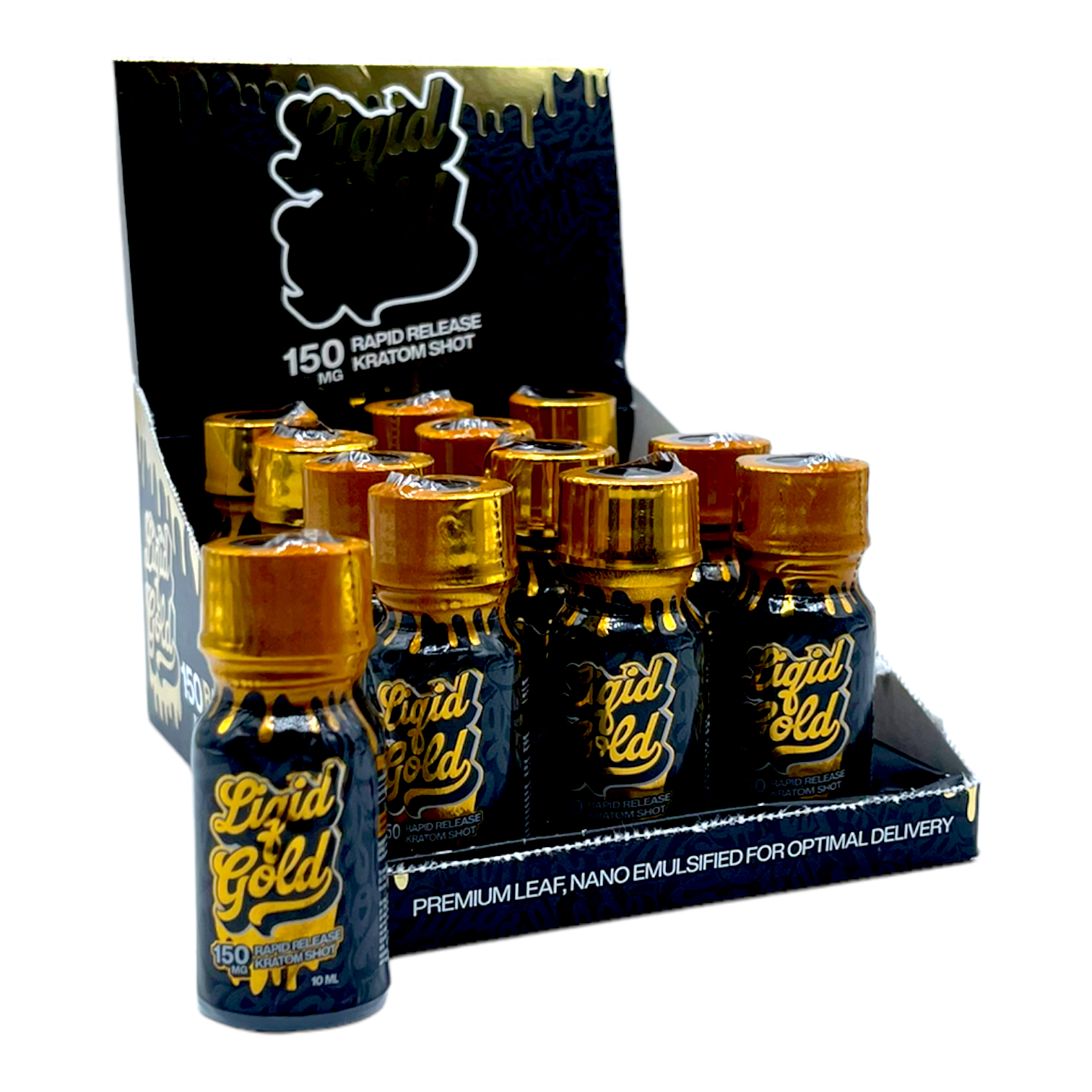 Shop Choice Botanicals Liquid Gold Kratom Shot 150mg 10mL at Club7OH