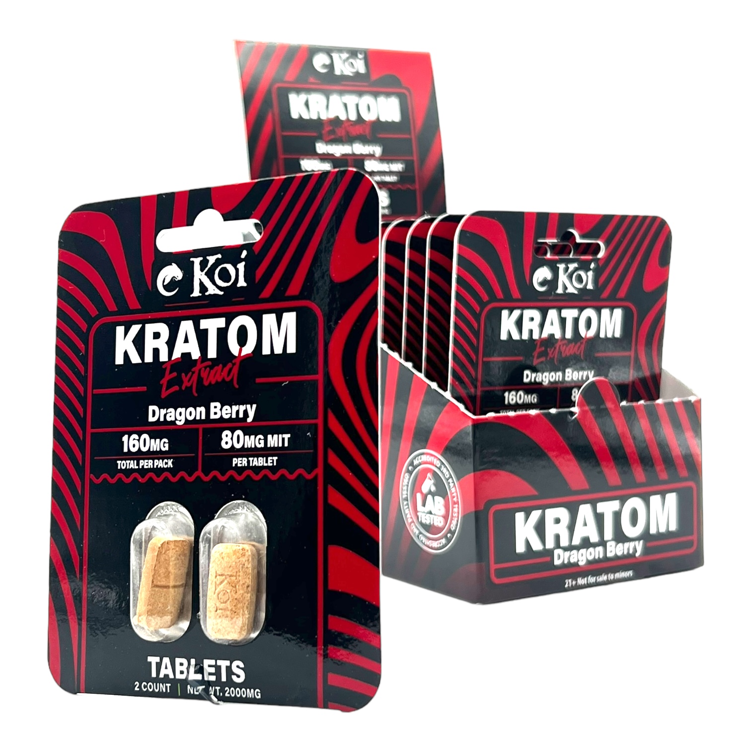 Shop Koi Kratom Extract Tablets Dragon Berry 160mg at Club7OH
